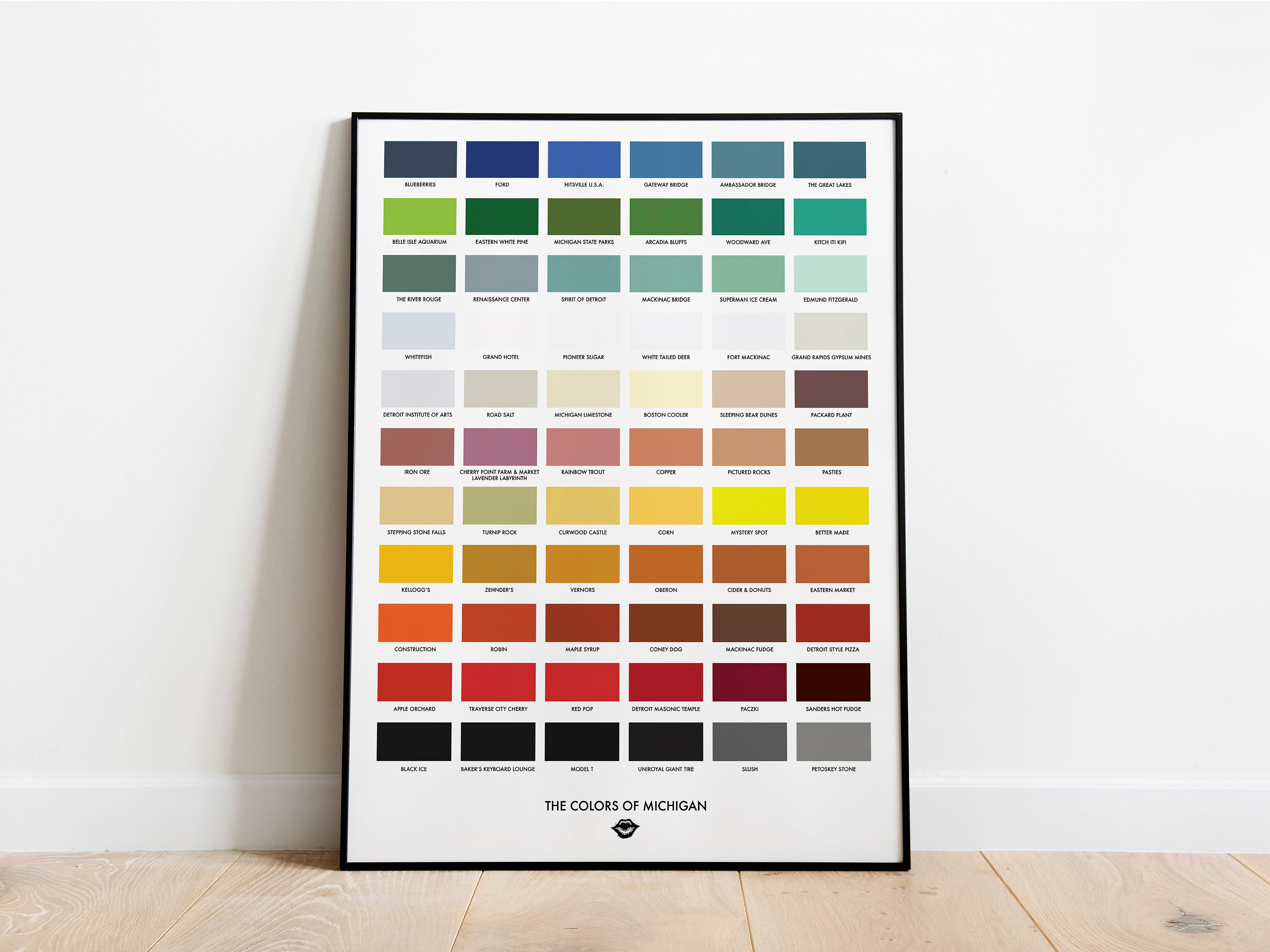 The Colors of Michigan 18in. X 24in. Color Chart - Etsy
