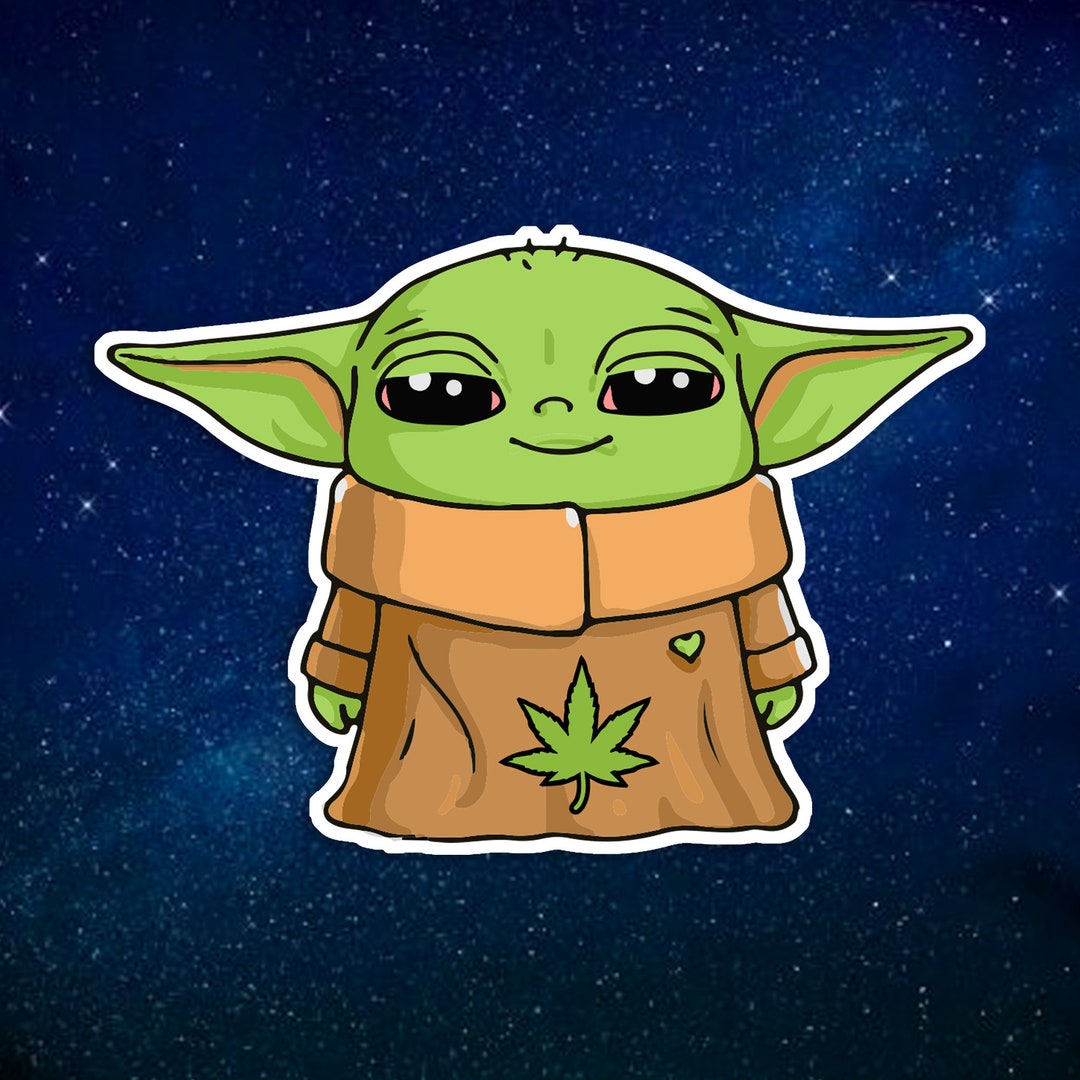 STONER YODA STICKER - Baby Yoda High Quality Vinyl Sticker ...