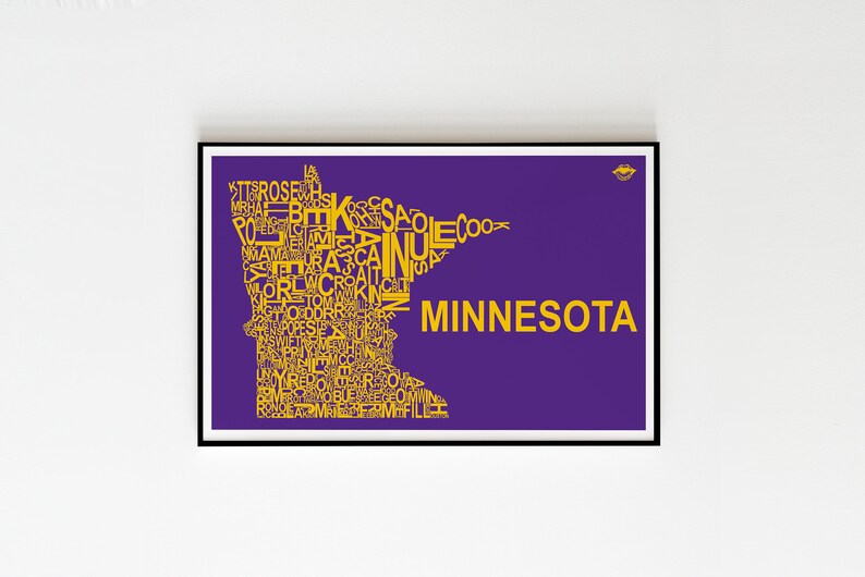 Minnesota County Map 11x17 Art Print - Etsy
