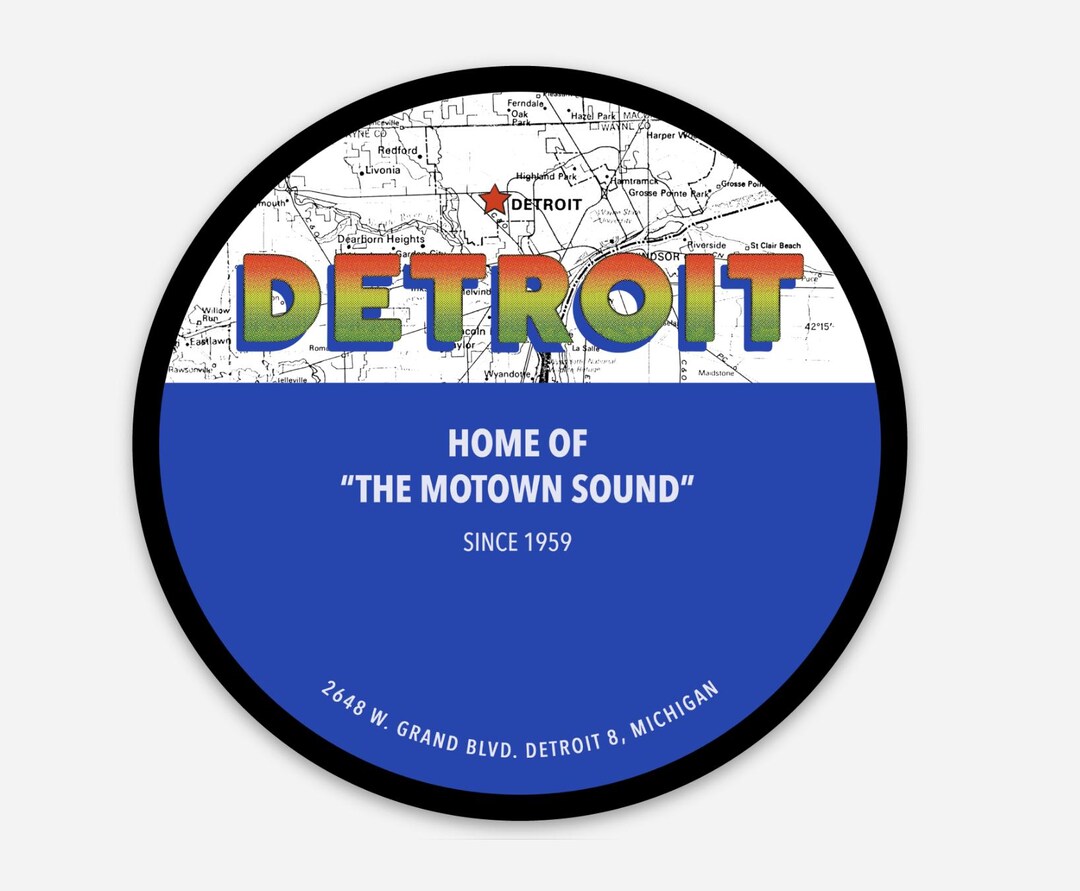 DETROIT Home of the Motown Sound STICKER - Music, Retro, Vinyl, Record ...