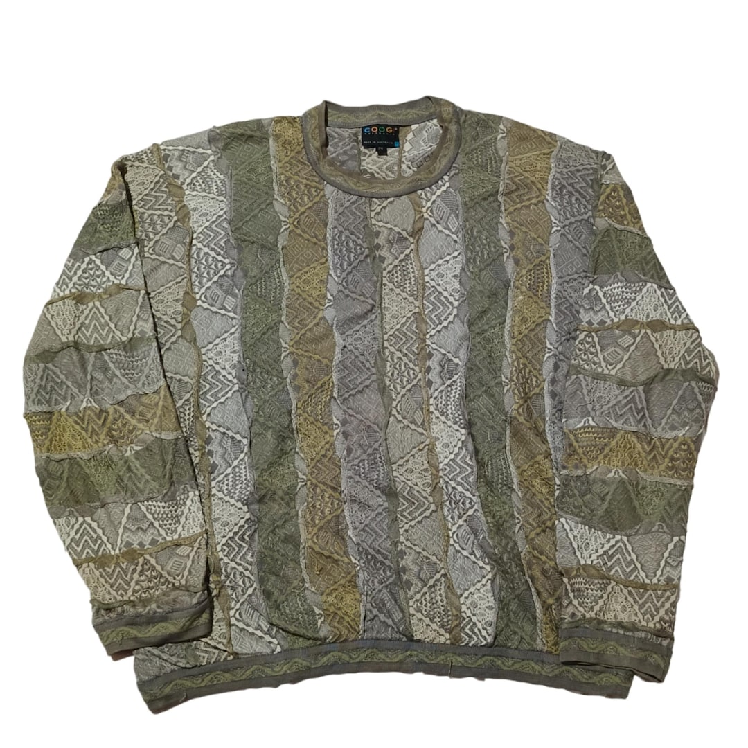 Vintage Coogi Australia Sweater 2X – 3D Knit Textured Wool Blend Retro ...