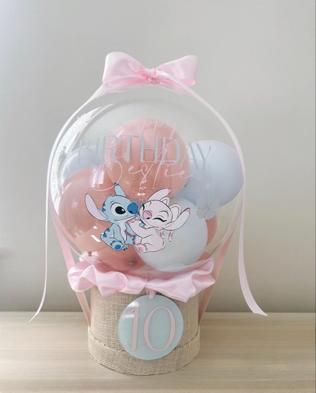 Stitch and Angel Hat Box Balloon/ Stitch Balloon - Etsy