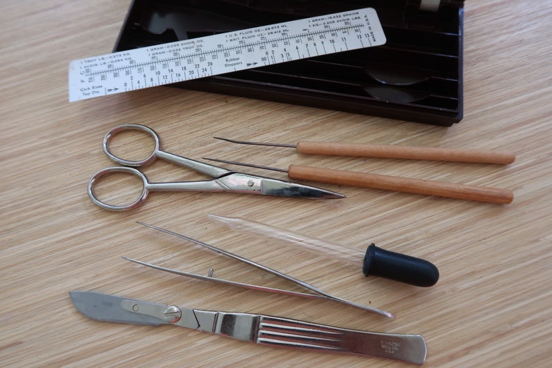 Vintage 7pc DISSECTION KIT Homeschool Teaching Hamilton Bell Co ...