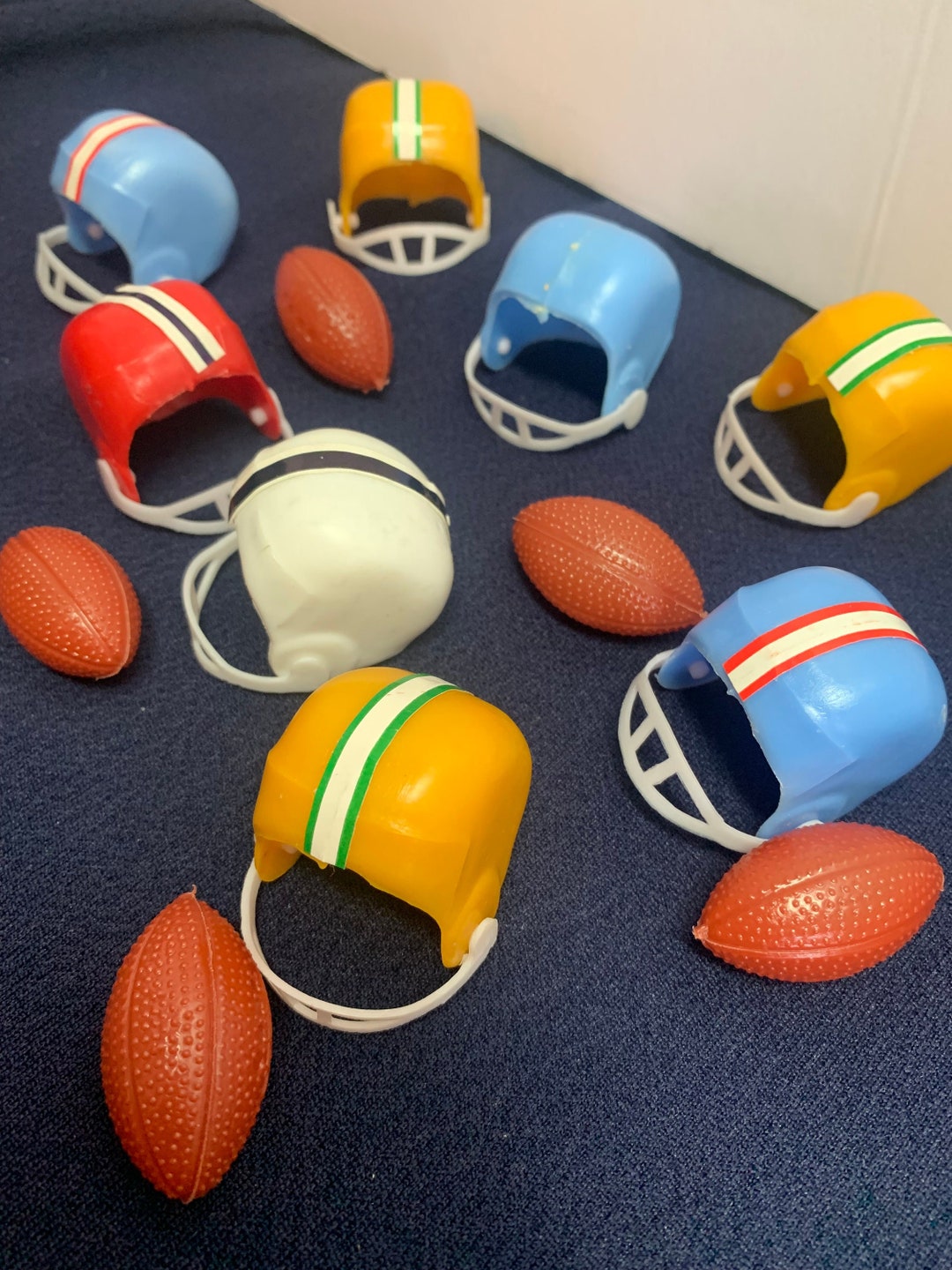 Vintage Lot 13 Pc Plastic FOOTBALL & HELMETS Theme Cake Toppers Cupcake ...