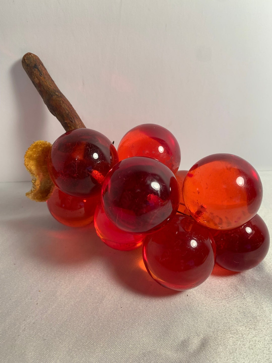 8 Lucite Driftwood GRAPE Cluster Orange Resin Acrylic - Etsy