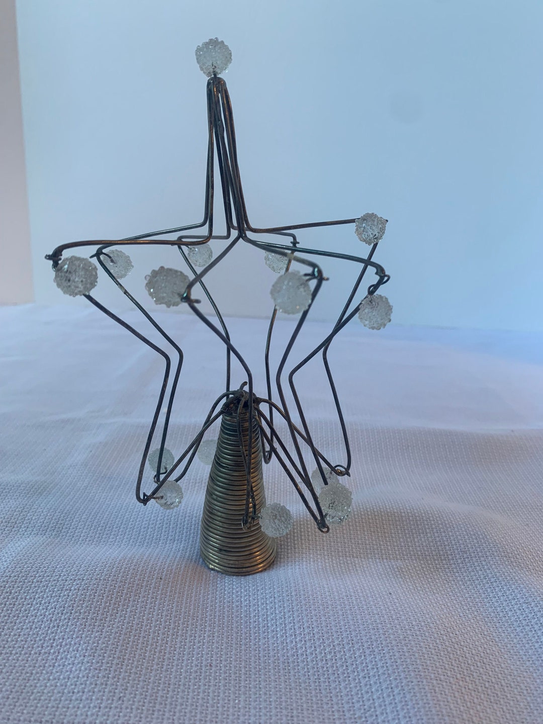 Vintage Wire Bead TREE TOPPER Industrial - Etsy