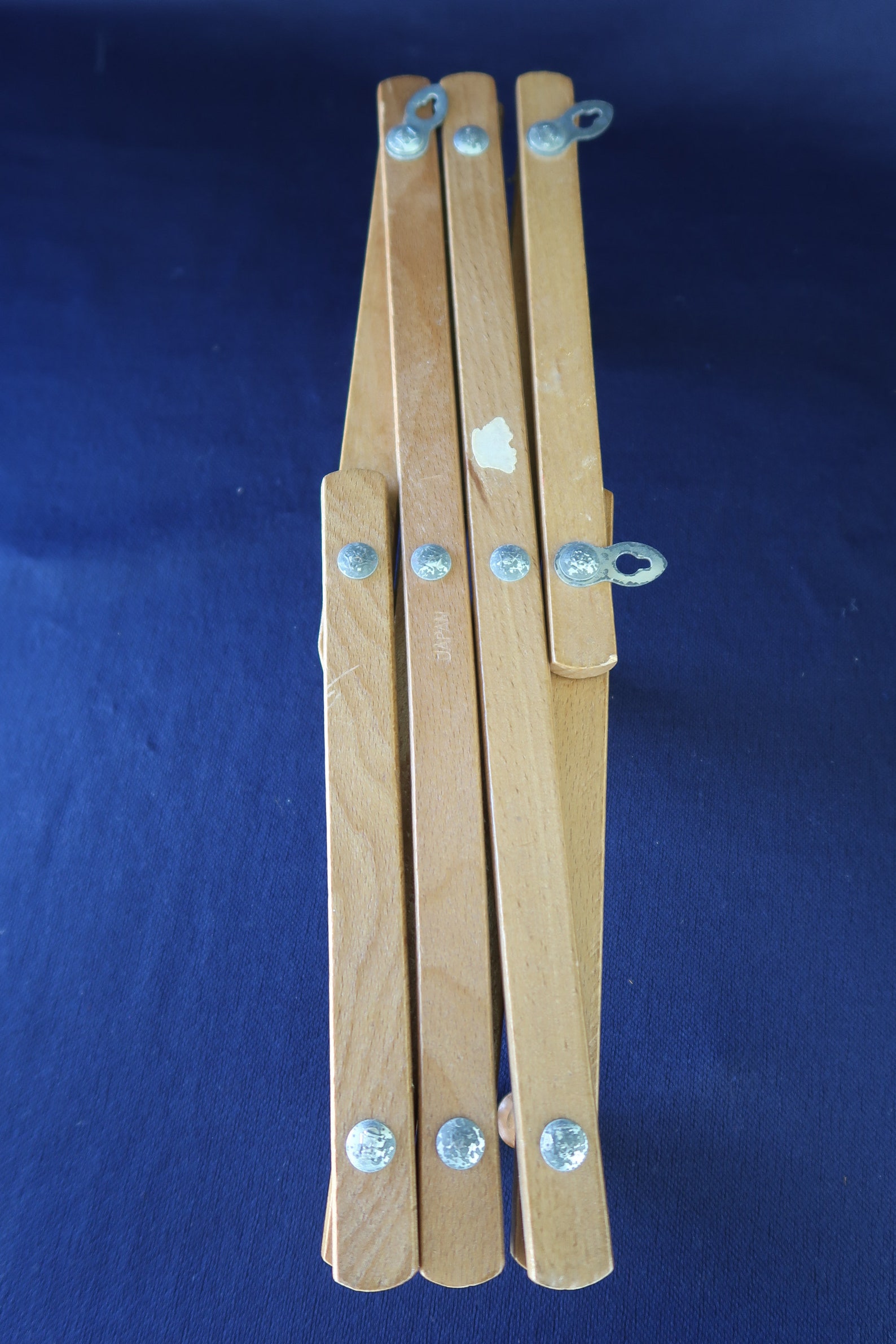 Vintage Wood ACCORDION RACK Large 10 Peg Japan Expandable Wall Coat ...