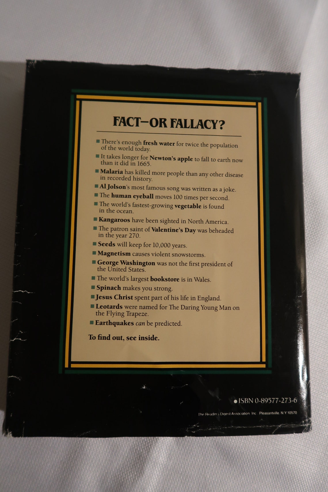 FACTS and Fallacies Book Stories of Strange & Unusual HC DJ - Etsy