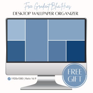 Minimalist Desktop Folder Icon Pack in Gradient Blue Hues Aesthetic ...