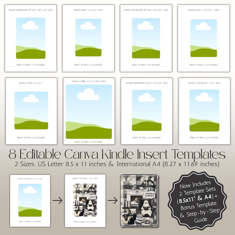 Kindle Inserts Sets - Etsy