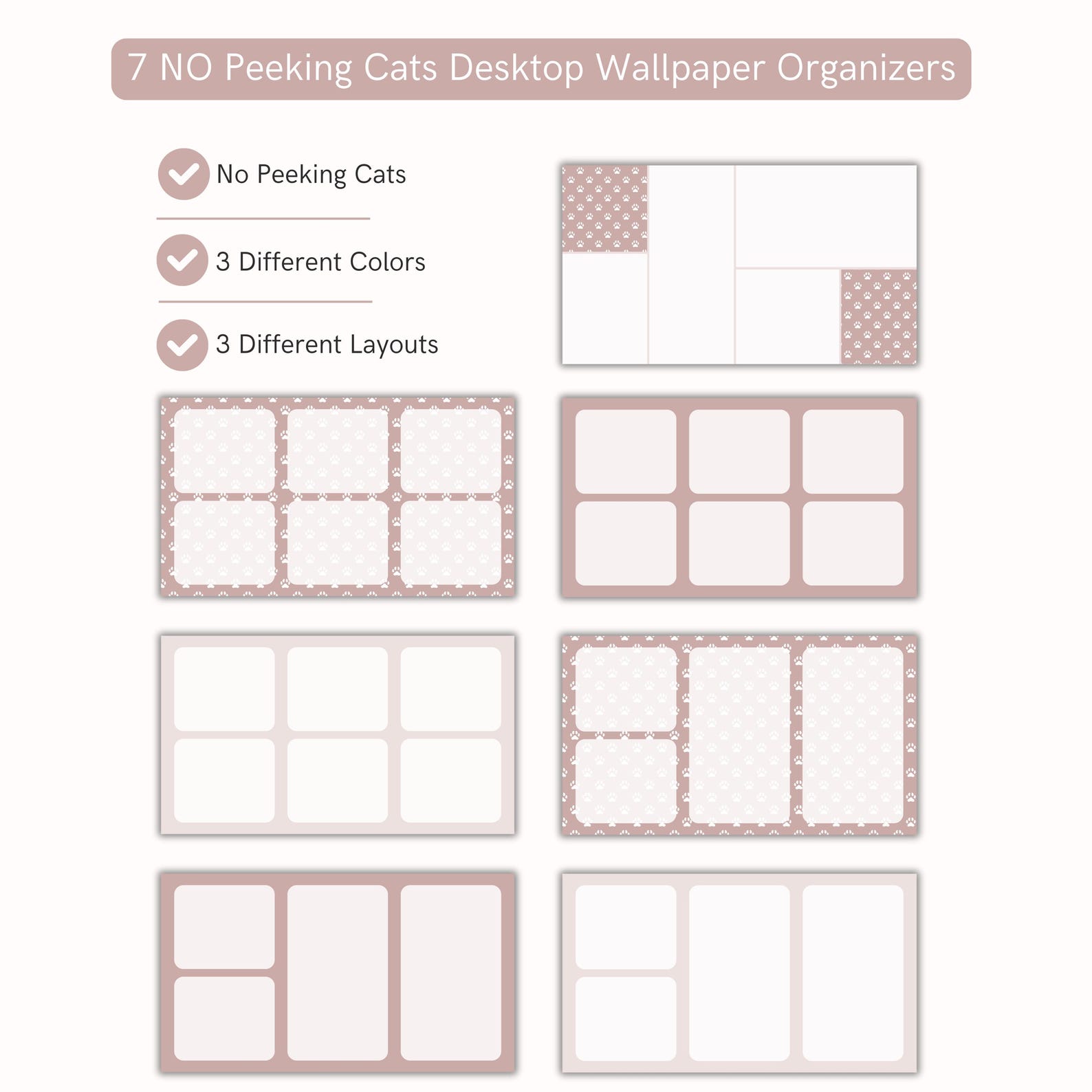 Peeking Cats Folder Icon Pack, Beige Whimsical Wallpaper Organizer, Cat ...