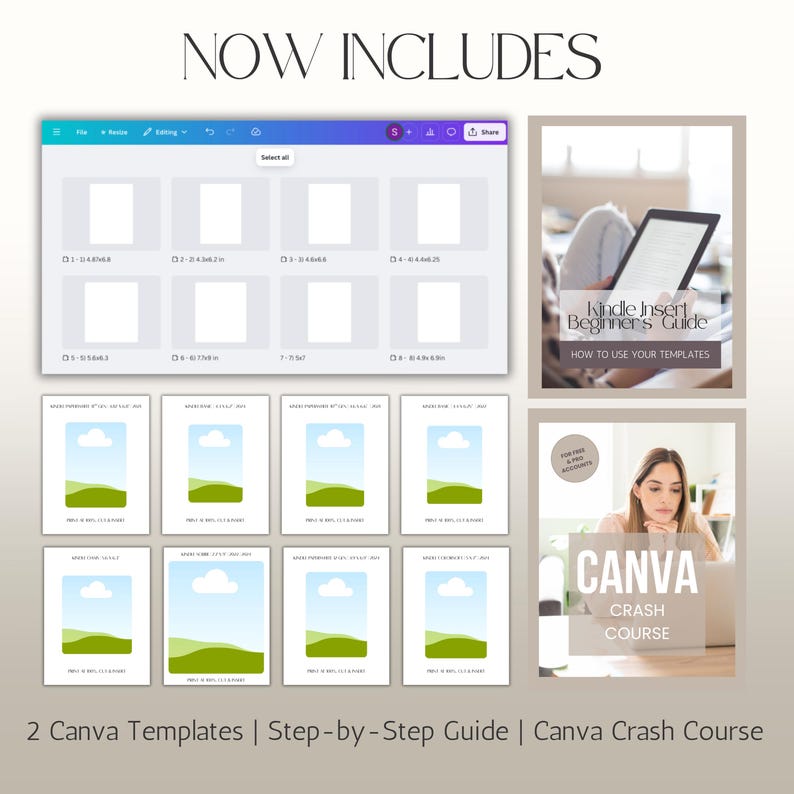 Kindle Insert Canva Template, Editable Paperwhite Insert, Printable ...
