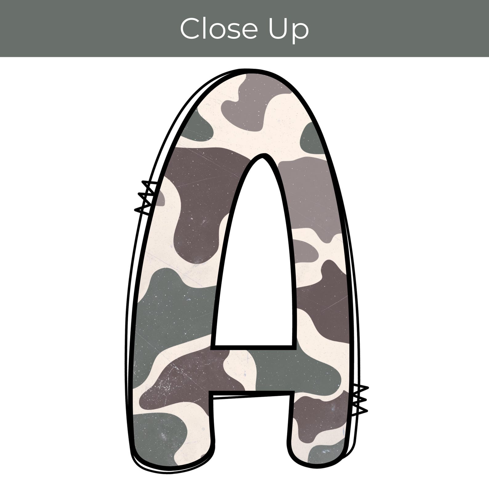 Distressed Camo Alphabet PNG Letters and Numbers Clipart Set for Crafts ...