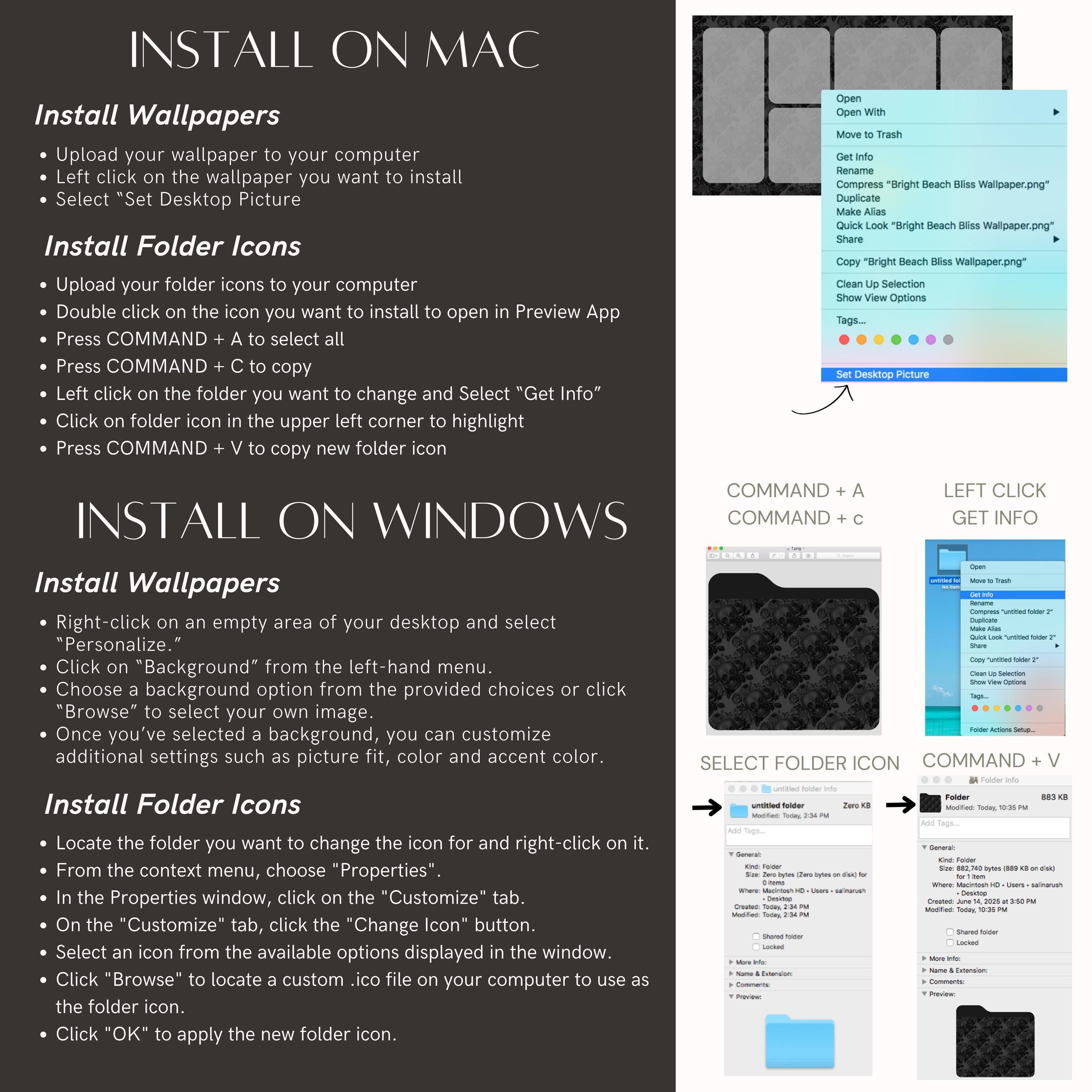 Gothic Black Folder Icon Pack for Windows and Mac | Free Dark Goth ...