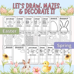 Spring and Easter Activity Bundle Printable Kids Activities Games ...