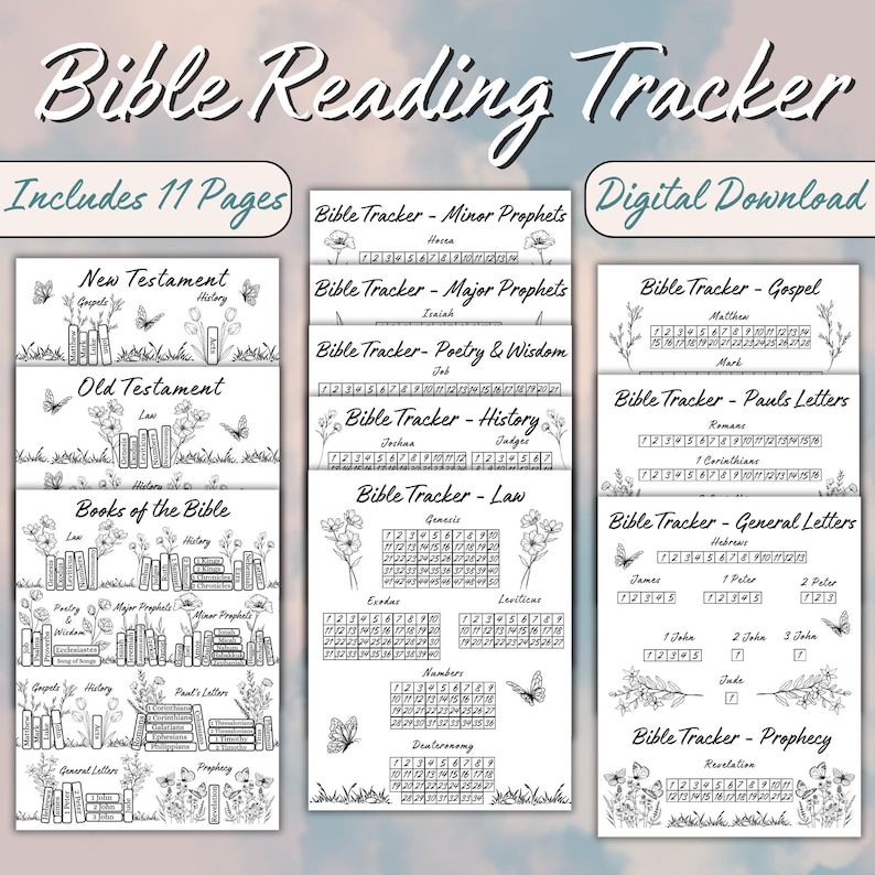 Bible Reading Tracker Printable, Books of the Bible Coloring Pages ...