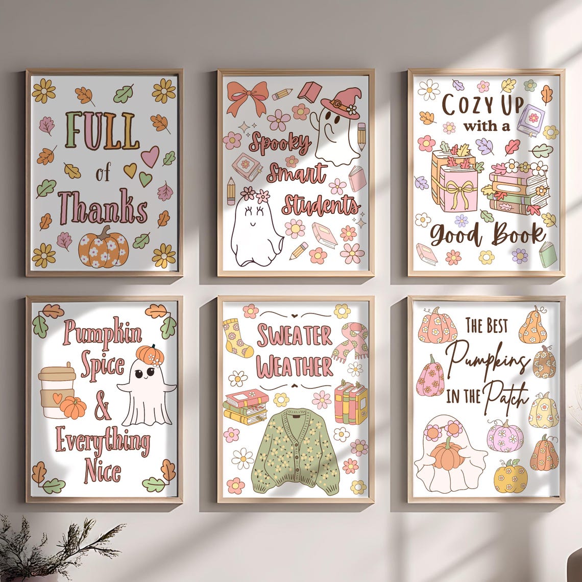 Fall/halloween Classroom Posters | Autumn Bulletin Board Decor | Cutesy ...