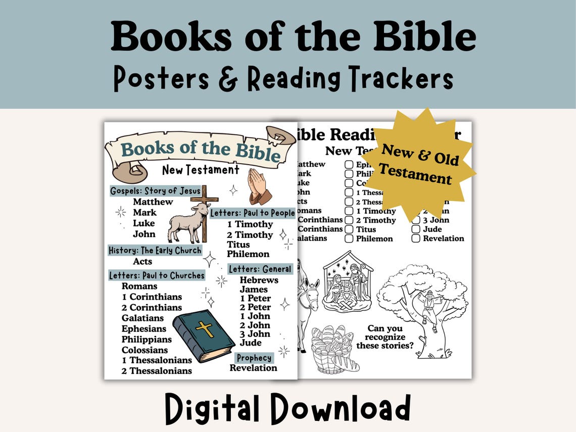 Kids Bible Bundle Posters and Handouts With Fill-in-the-blank ...