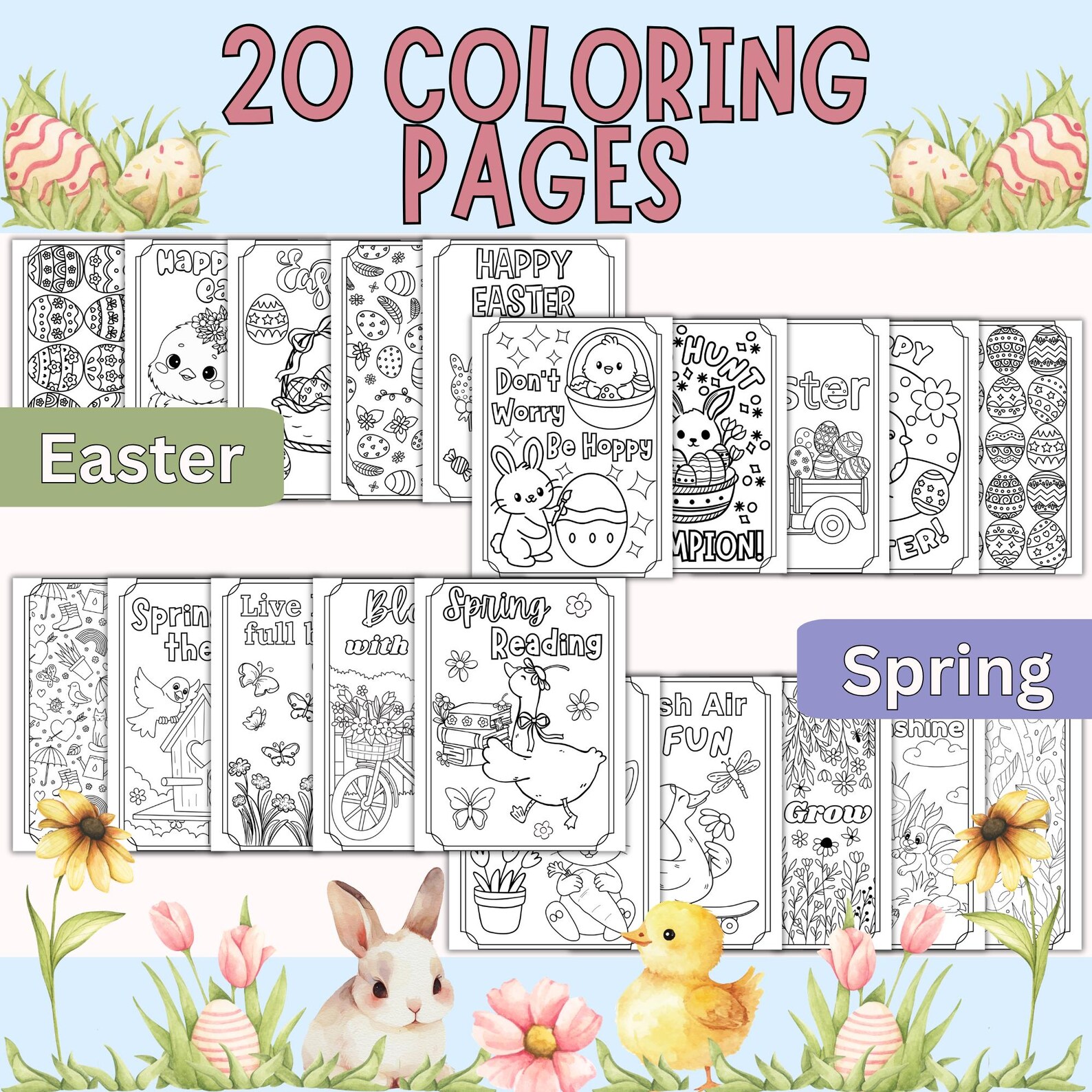 Spring and Easter Activity Bundle Printable Kids Activities Games ...