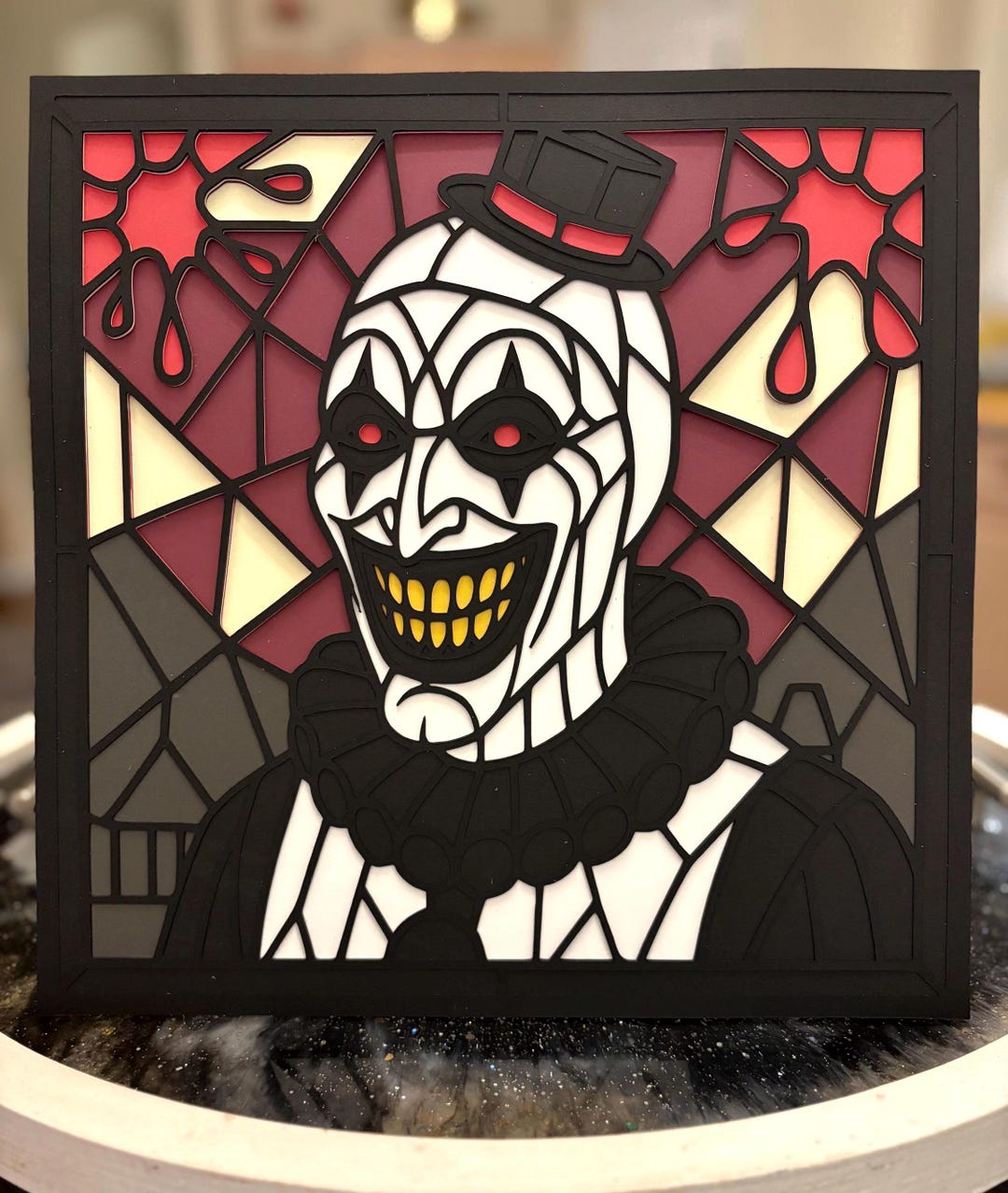Art the Clown – Terrifier-inspired Stained Glass SVG for Cricut ...