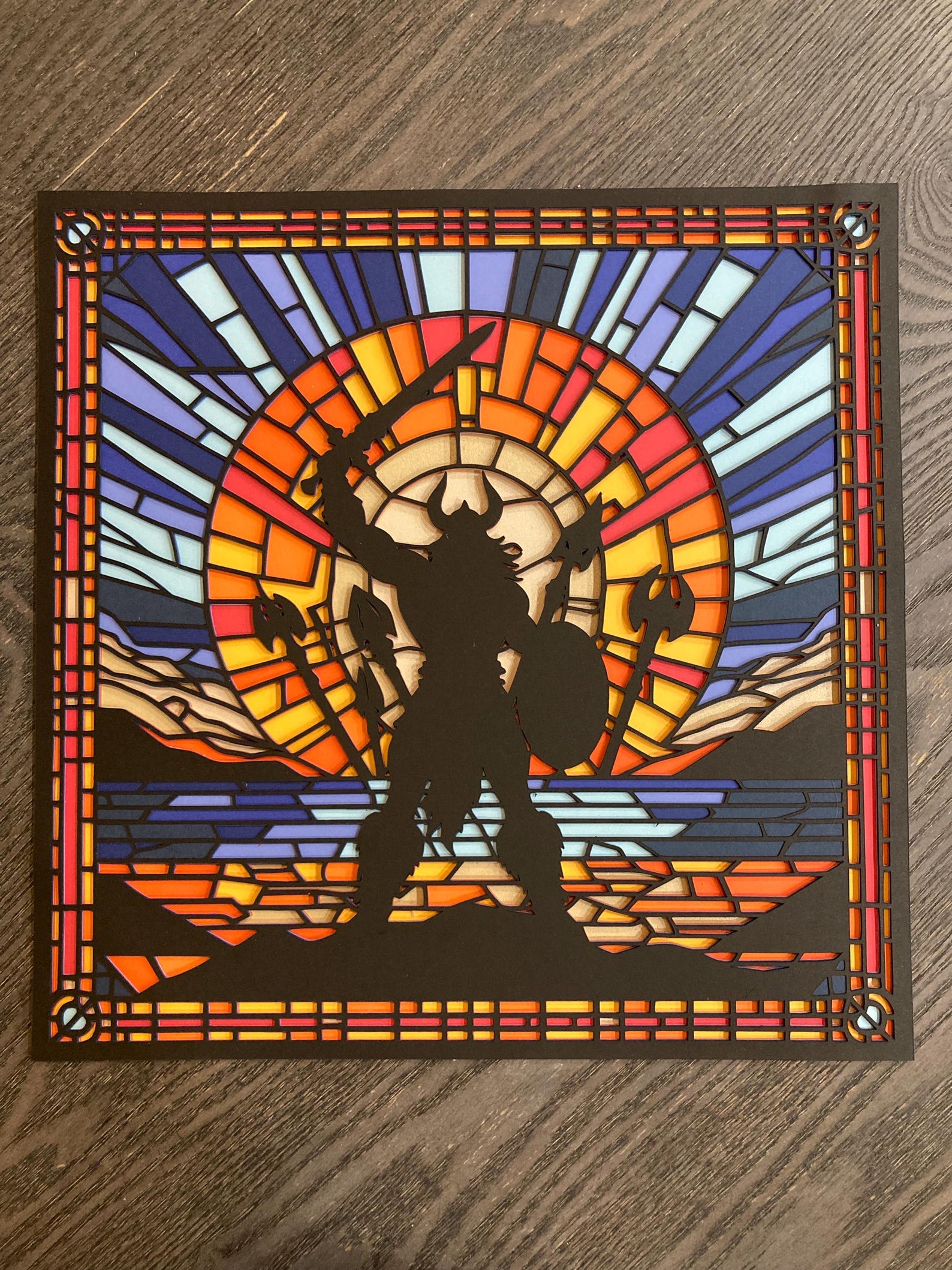 Heroic Warrior Layered Stained Glass SVG - Conan Barbarian - MTG ...