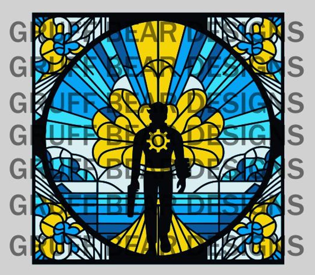 Fallout Stained Glass SVG Cutting File Old School Gaming Cricut Video ...
