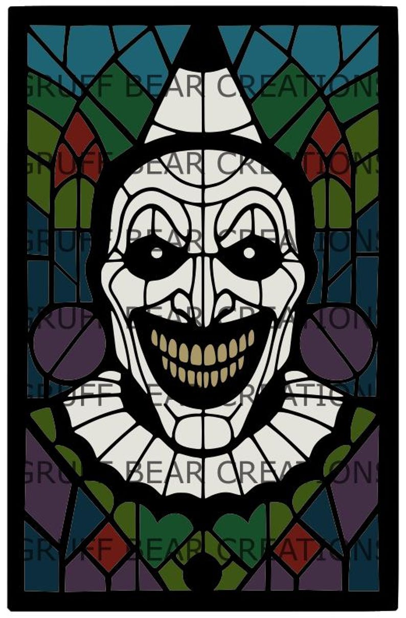Art the Clown – Stained Glass Layered SVG Design for Cutting Machines ...