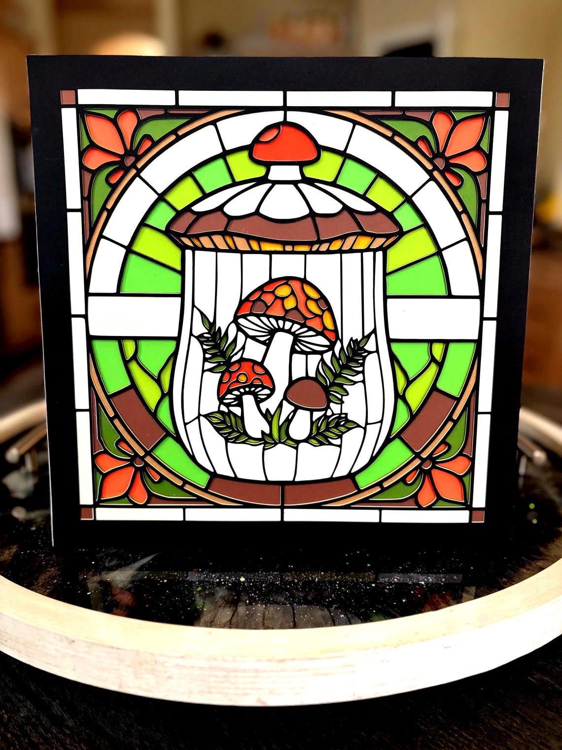 Merry Mushroom Jar – Stained Glass Style SVG Inspired by Sears’ 1970s ...
