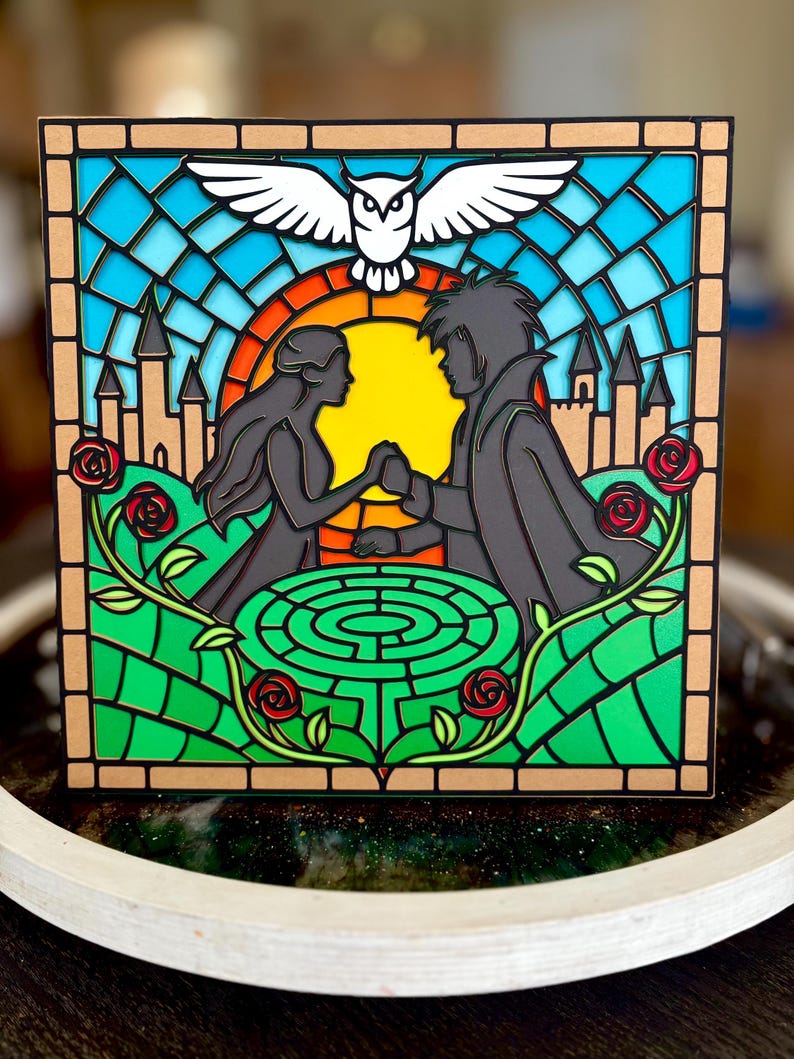 Labyrinth-inspired Stained Glass SVG – Intricate Fantasy Design for ...