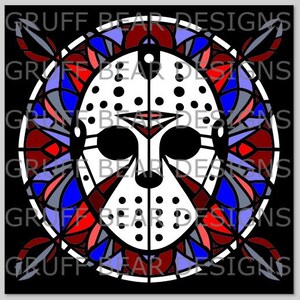 Jason Voorhees Stained Glass Layered SVG | Friday the 13th Inspired ...