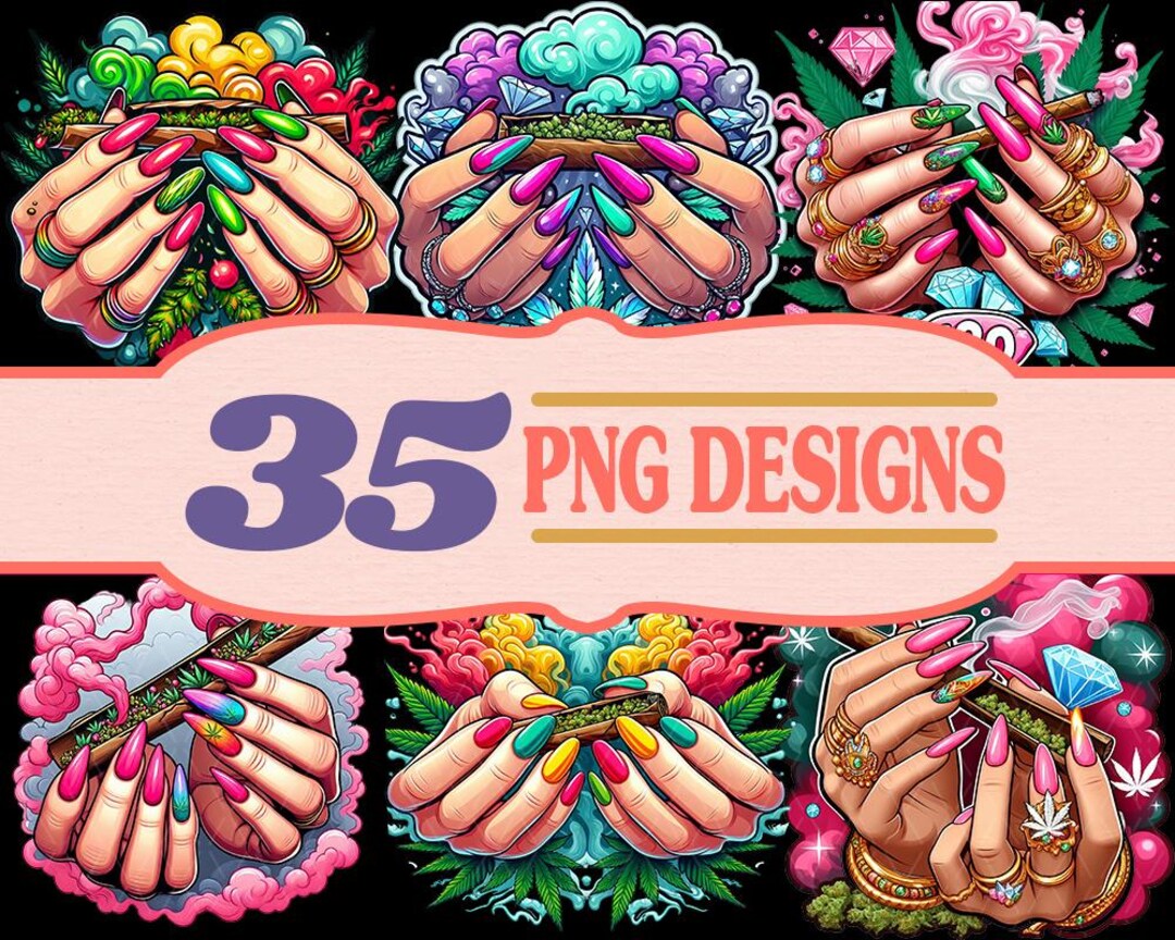 Cannabis PNG Designs Bundle | High Quality Sublimation, DTF (digital ...