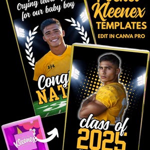 2025 Graduation Pocket Tissue | Set of 8 Editable Canva Templates ...