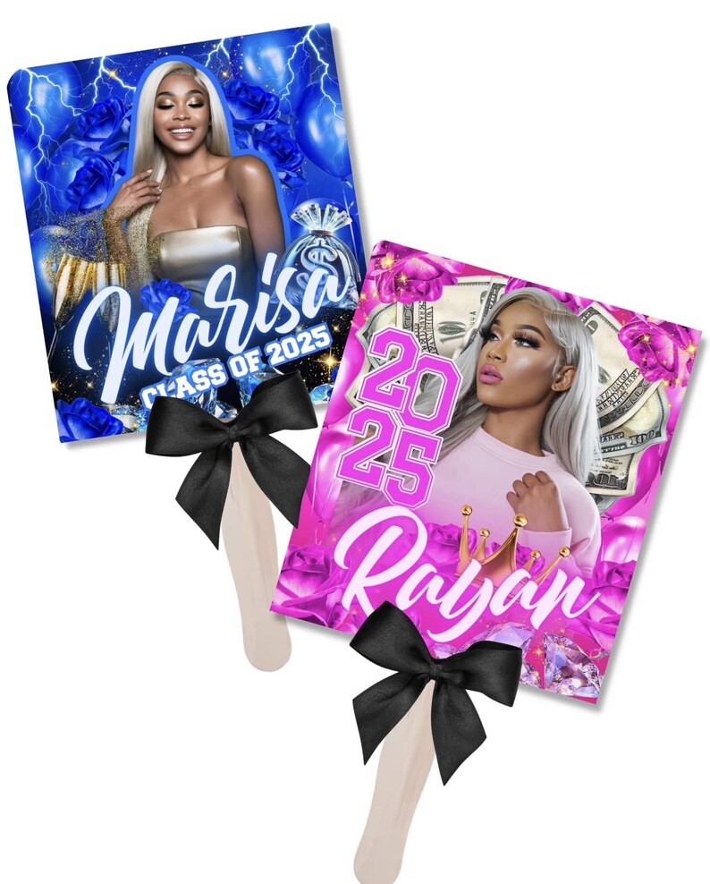 2025 Graduation Fan Templates | Senior Keepsake Gift (editable Canva ...