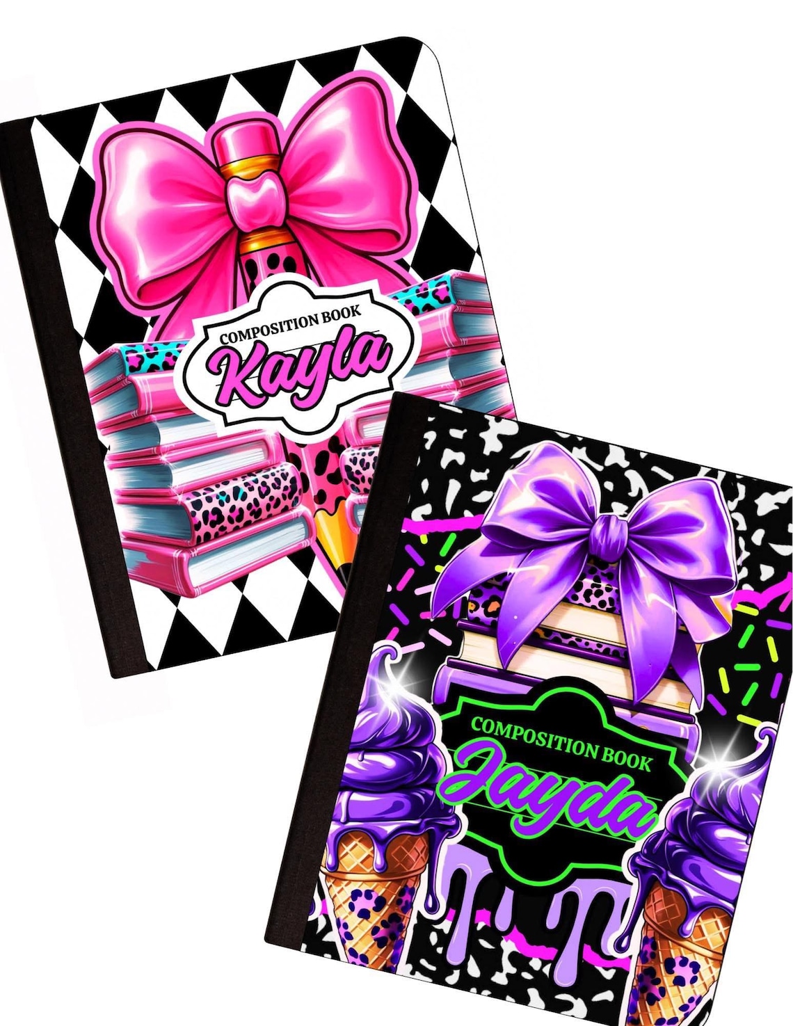 Editable Back to School Composition Book Covers | Canva Pro Digital ...
