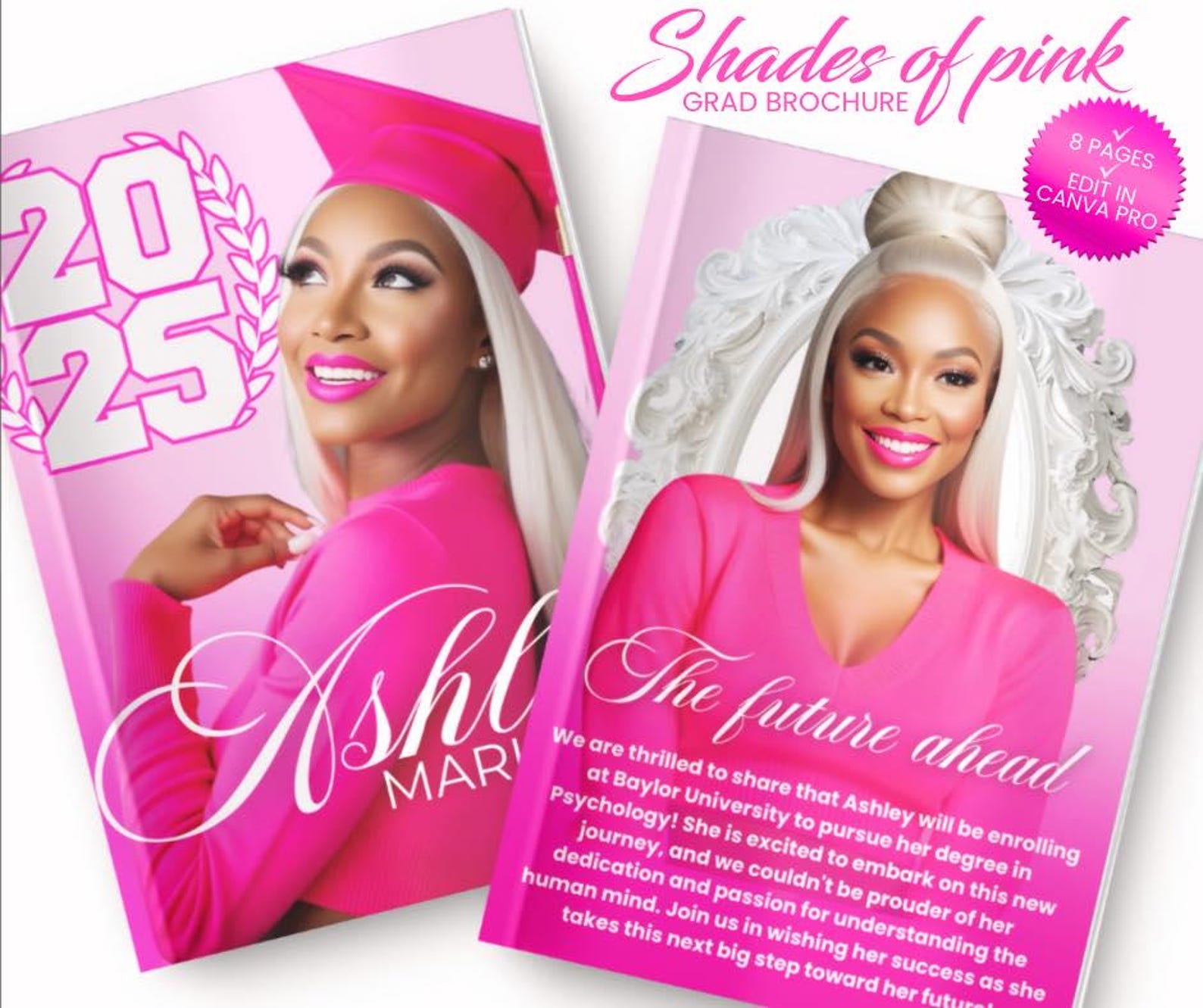 2025 Graduation Booklet | Editable Canva Templates | Senior Keepsake ...