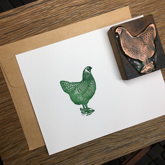 Chicken / Letterpress Notecards / Six Pack - Etsy