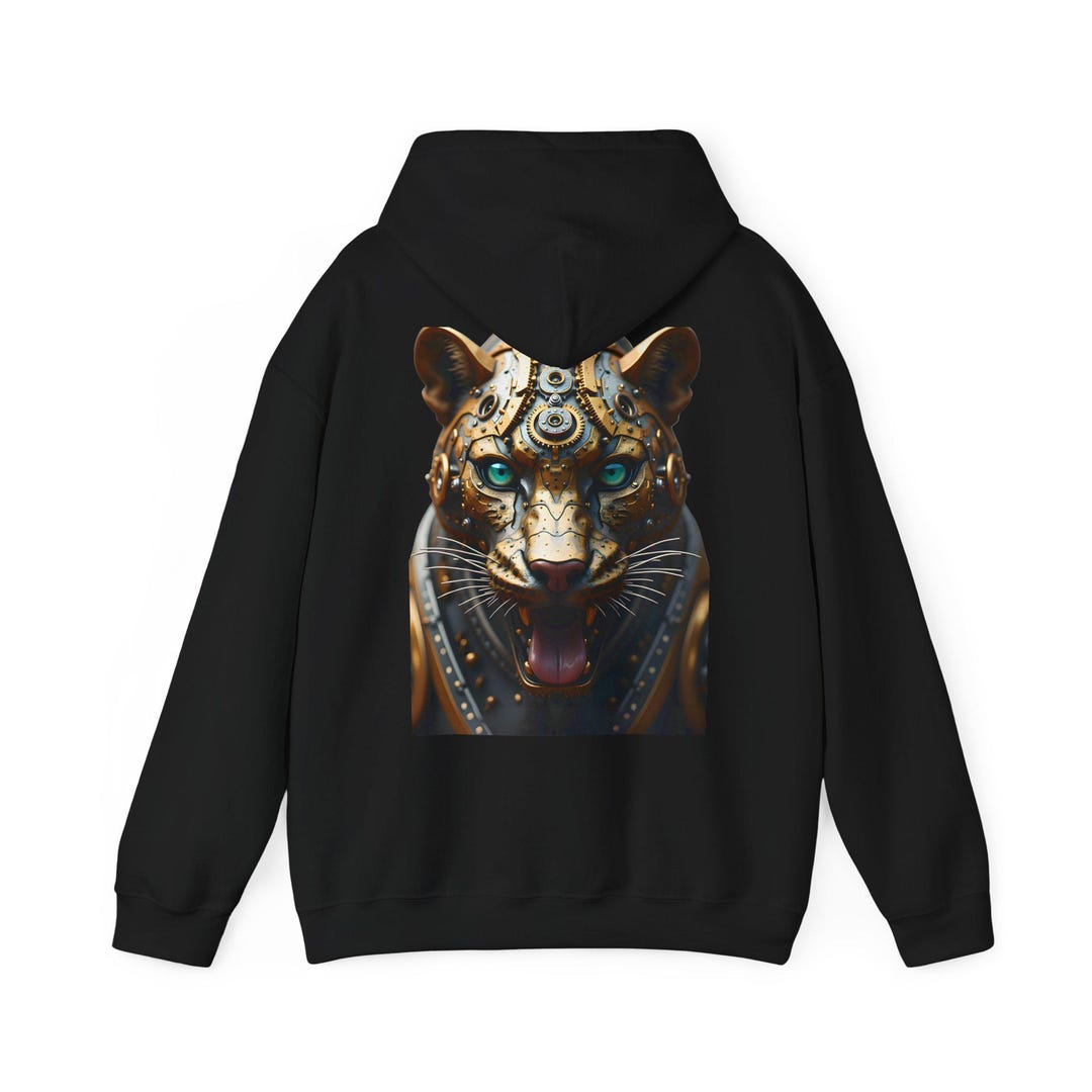 Mechanical Panther Hoodie - Bold Animal Lover Statement Sweatshirt ...