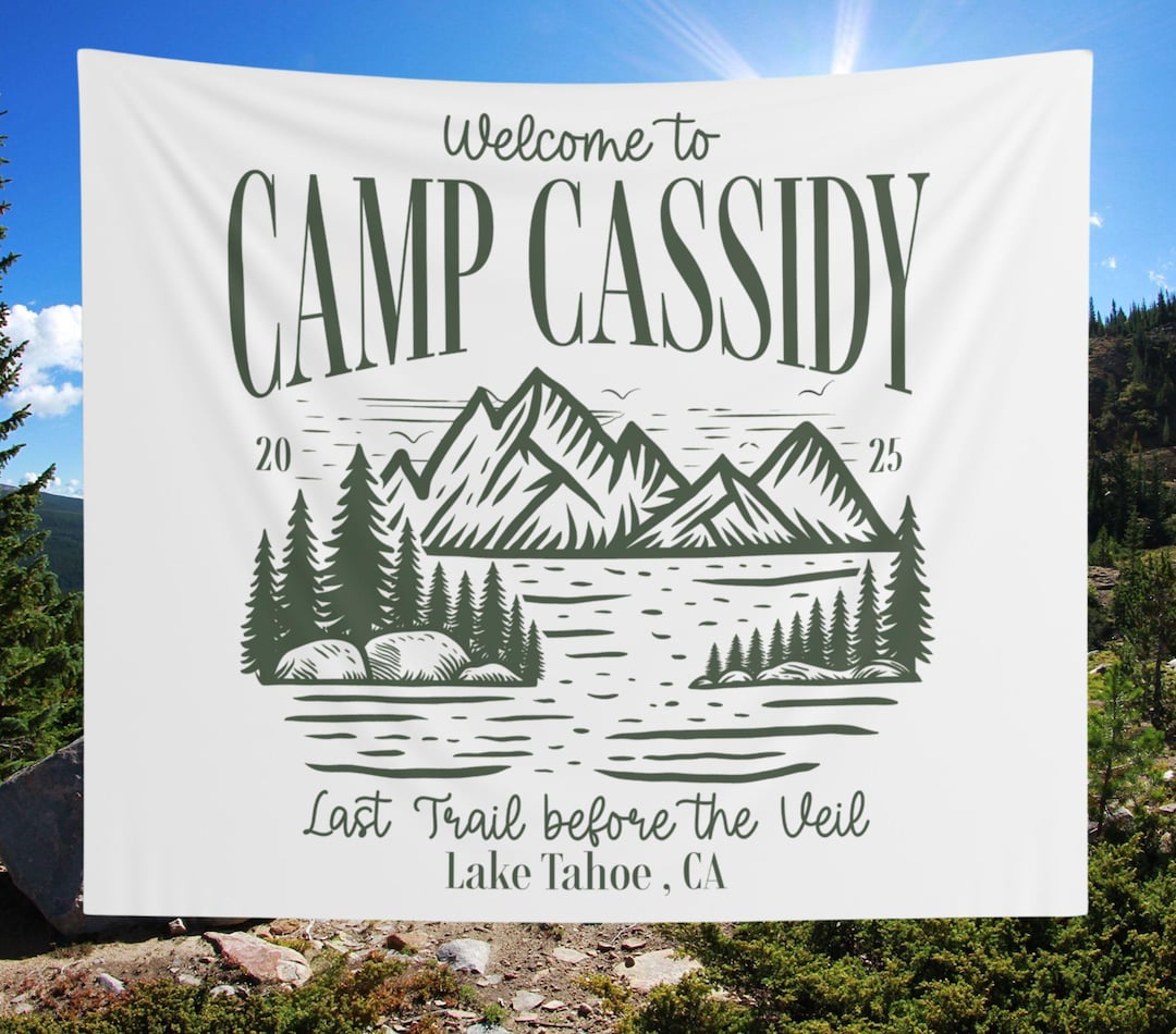 Camp Bach Banner,camp Bachelorette Decor, Custom Camp Bach Sign, Camp ...