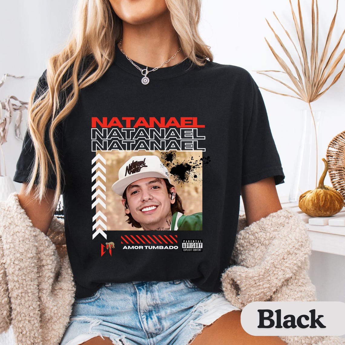 Natanael Cano Shirt, Natanael Cano Fans Graphic Tee, Mexican Corridos ...