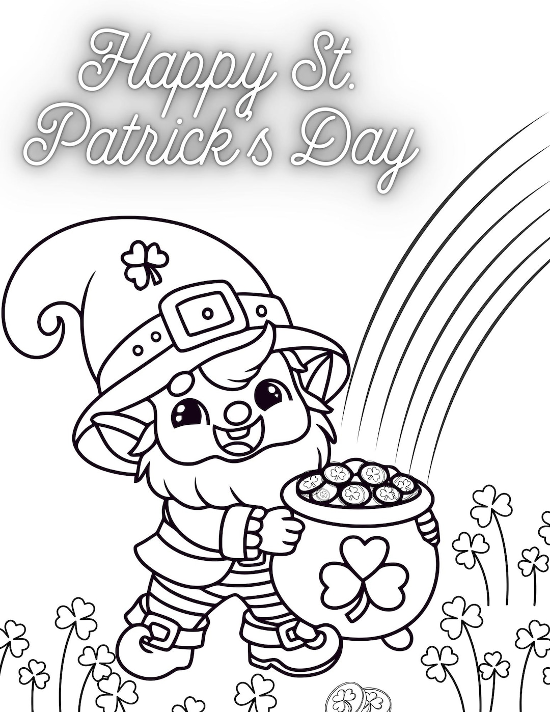 Happy St. Patrick’s Day Coloring Page: Fun and Festive Designs - Etsy