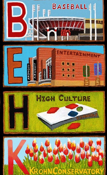 Cincinnati the Abc's of Cincinnati Notecards - Etsy