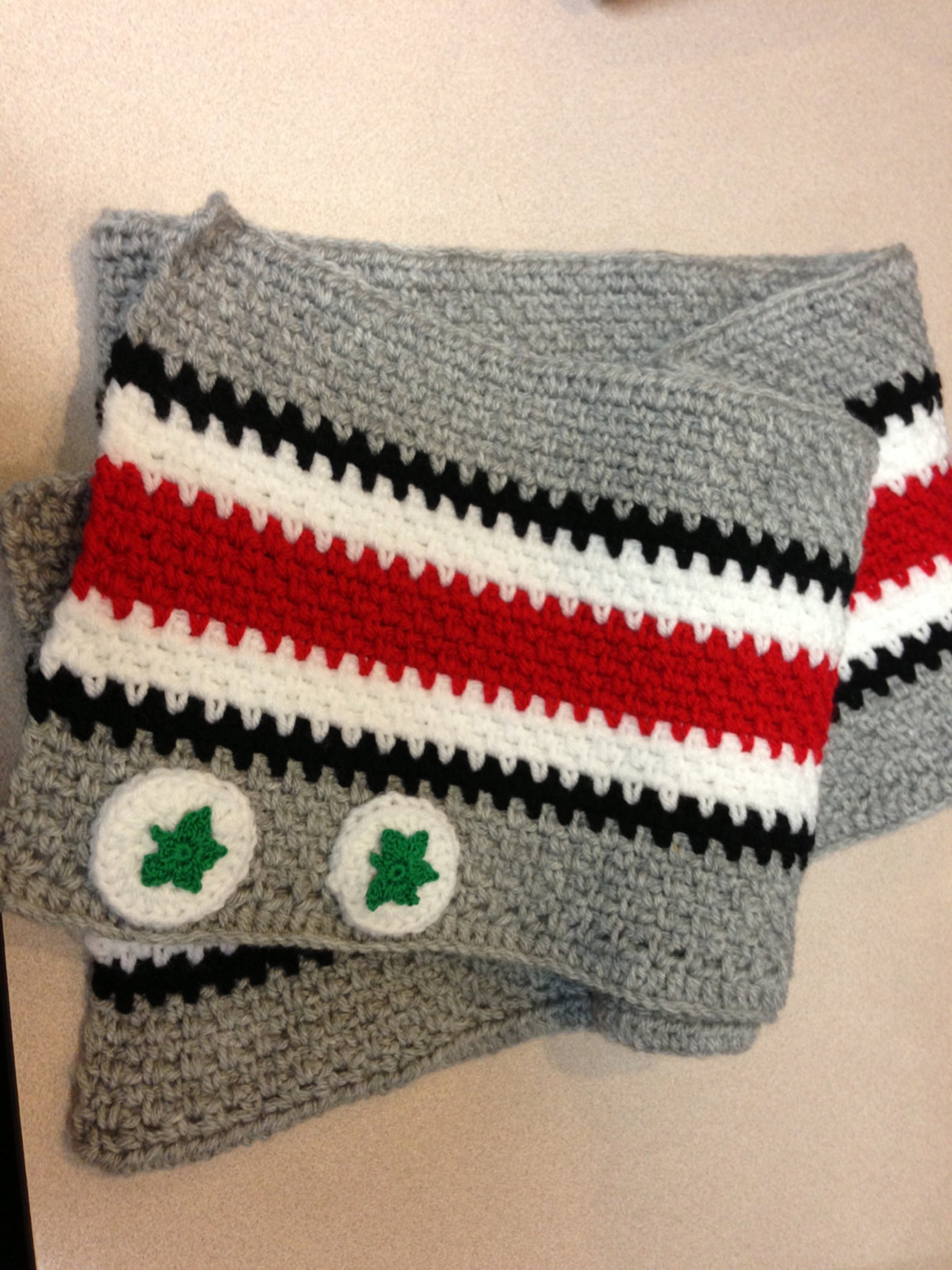 Ohio State Helmet Scarf Silver Gray - Etsy