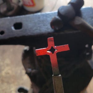 Hand-forged Split Cross Necklace - Etsy