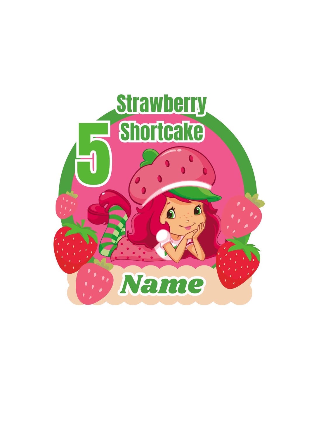 Strawberry Shortcake Cake Topper - Etsy