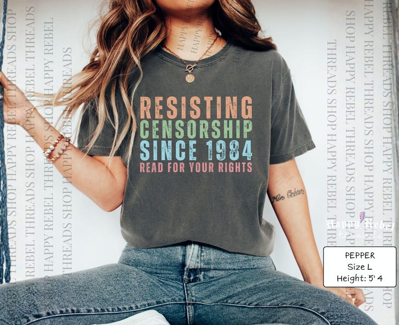 Read for Your Rights Shirt, Censorship is so 1984 Book Lover Protest ...