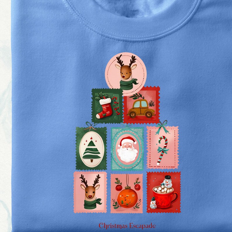 Christmas Stamp Clipart PNG | Holiday Postage Stamps (digital Download ...