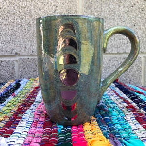 White Gold Crescent Moon Phases Gold Splatter and Rustic Riverstone ...