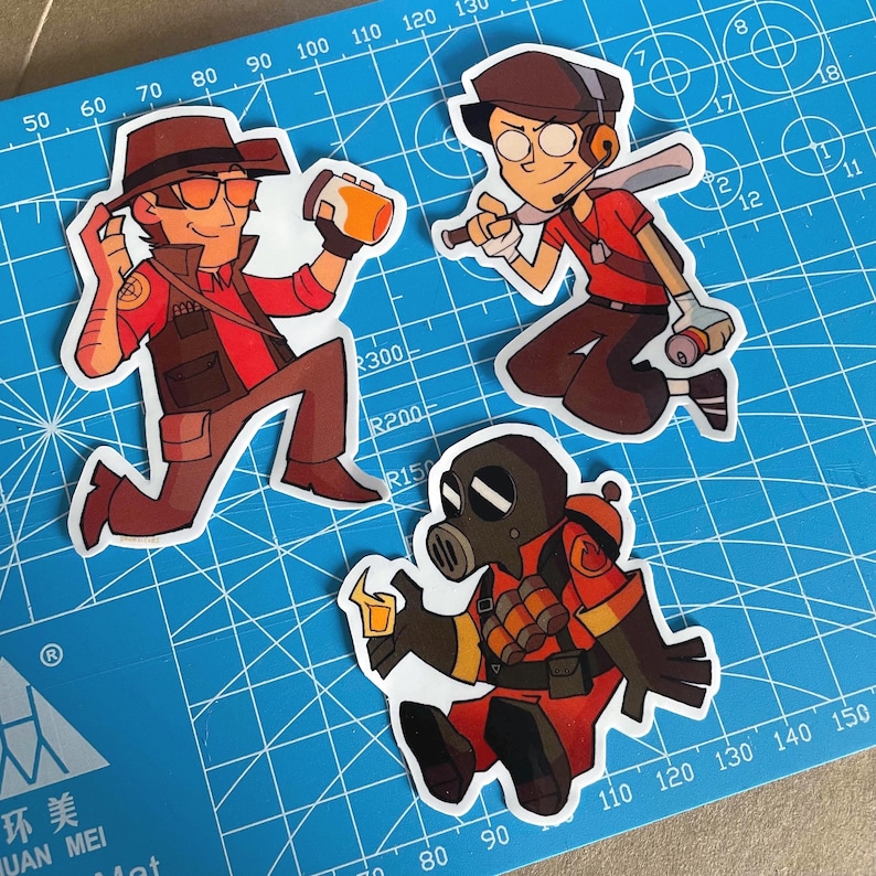 TF2 Team Stickers - Etsy