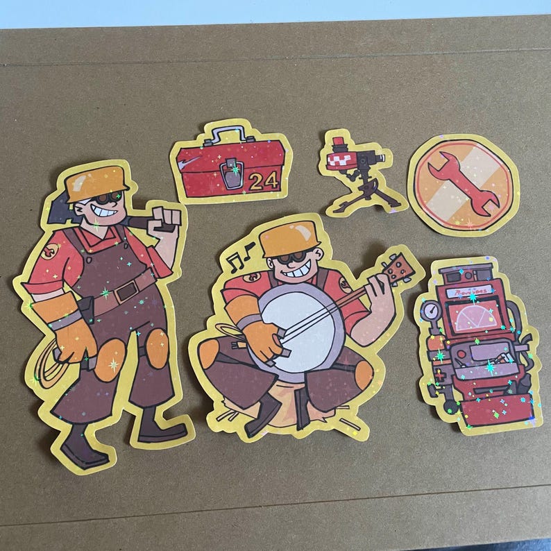 TF2 - Engineer Sticker Pack - Etsy
