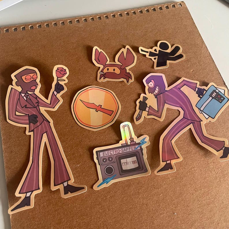 TF2 - Spy Sticker Pack - Etsy